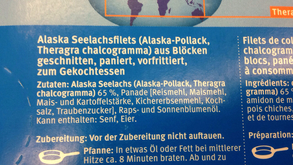 Product “aha! Fish sticks” | The Open Food Repo