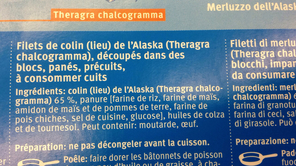 Product “aha! Fish sticks” | The Open Food Repo