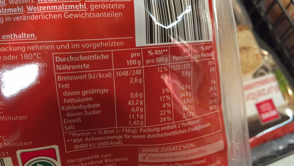 Product “REWE - root bread” | The Open Food Repo