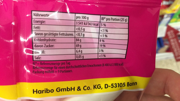 Product “Haribo Susse Mause” | The Open Food Repo