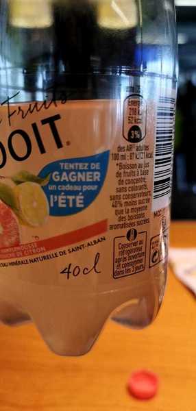 Product “Badoit - Fruit bubbles (grapefruit & lemon)” | The Open Food Repo