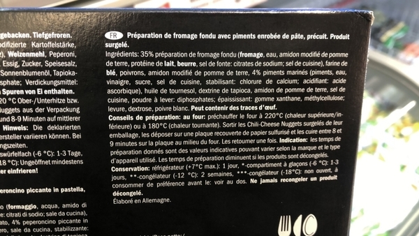 Product “Culinea - Chili-Cheese Nuggets (processed cheese and chillies ...