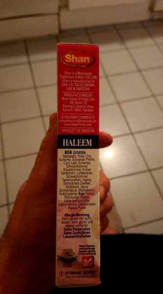 Product “Shan - Haleem, meat & lentil mix ” | The Open Food Repo