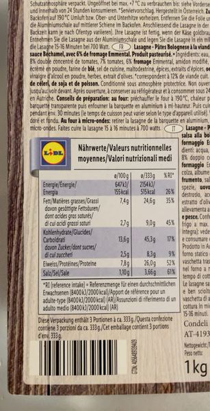 Product “Chef Select - Lasagne Bolognese (with pork meat)” | The Open ...