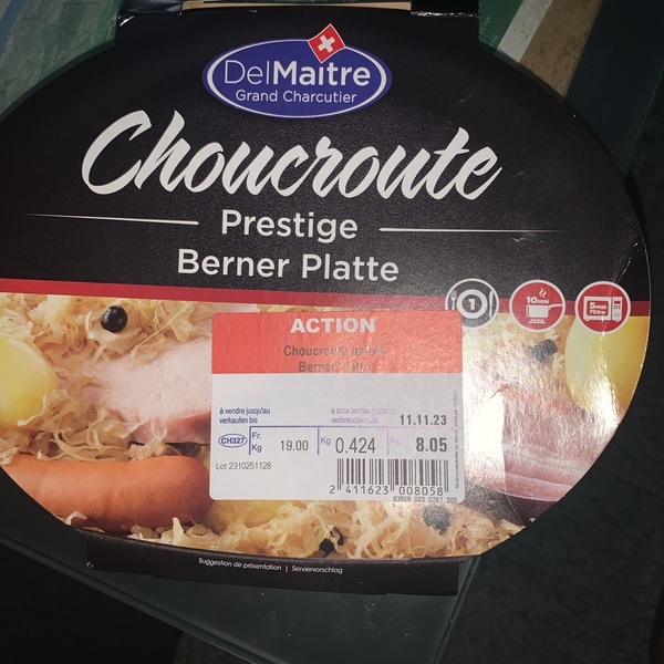 Product “DelMaitre - Choucroute Prestige Berner Platte” | The Open Food ...