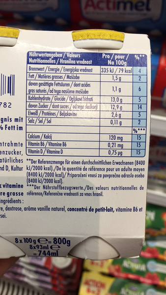 Product “DANONE Actimel WITH VIT. B6 & D FOR THE IMMUNE SYSTEM WITH L ...