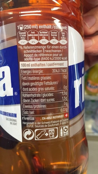 Product “rivella (blue)” | The Open Food Repo