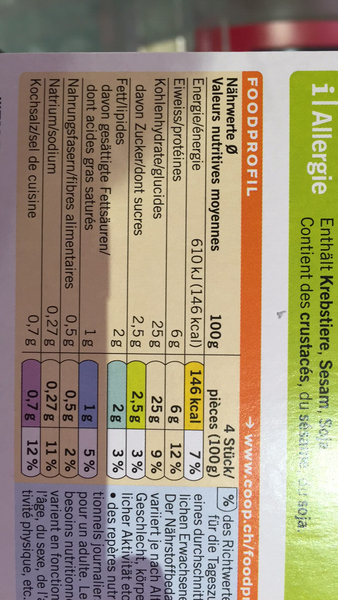 Product “Betty Bossi : Shrimp Dim Sum : mit Crevetten” | The Open Food Repo