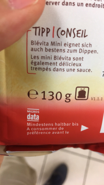 Product “Migros Blévita Mini Paprika” | The Open Food Repo